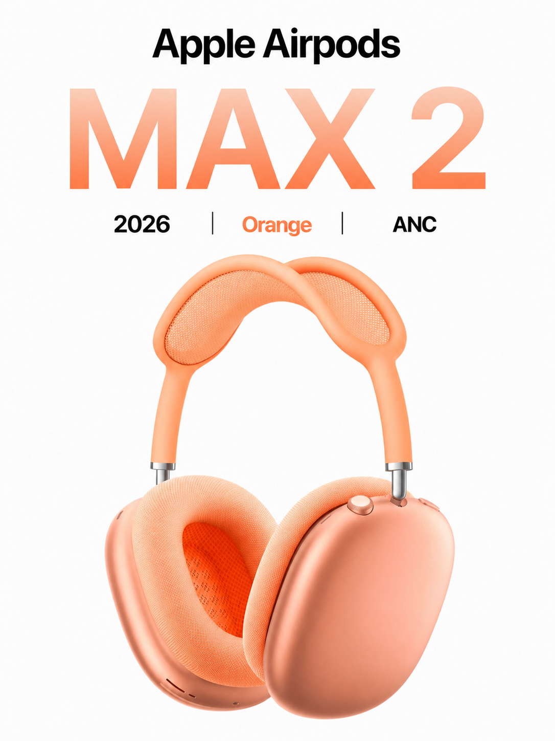 Беспроводные наушники Apple AirPods Max 2 (2026), ANC, USB-С, Orange | Оранжевый