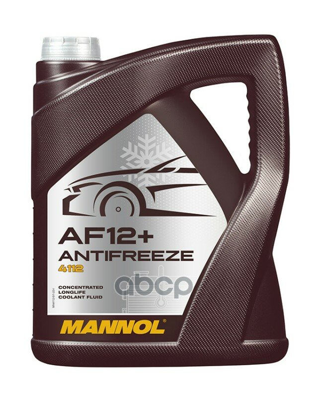 4112 MANNOL ANTIFREEZE AF12+ LONGLIFE 5 л. Концентрат антифриз красный MANNOL арт. MN4112-5