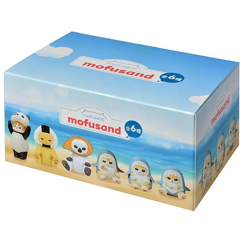 Мини-фигурки FUNISM Mofusand Shark Cat 6PCS Set4