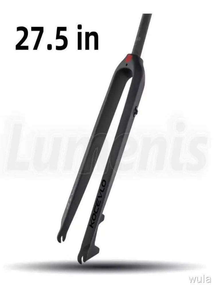 Велосипедная вилка KOCEVLO Full Carbon MTB 27.5er Ultralight T800 Hard Fork 3K полностью углеродистая велосипедная вилка