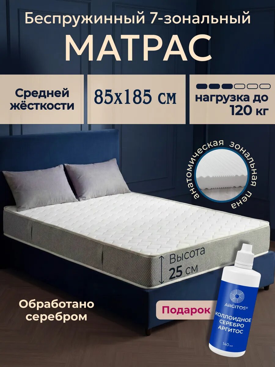 Матрас беспружинный, 7-зональный