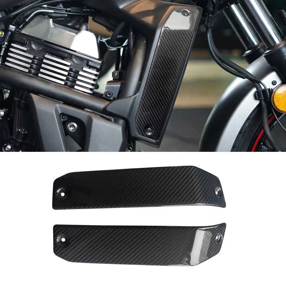 Карбоновая накладка на радиатор и двигатель для Kawasaki Vulcan S 650 2015-2025 декоративная защита обтекателя мотоцикла