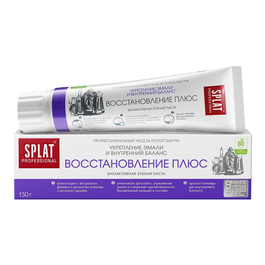 Сплат (Splat) Professional Зубная паста Восстановление Плюс 130 г 1 шт