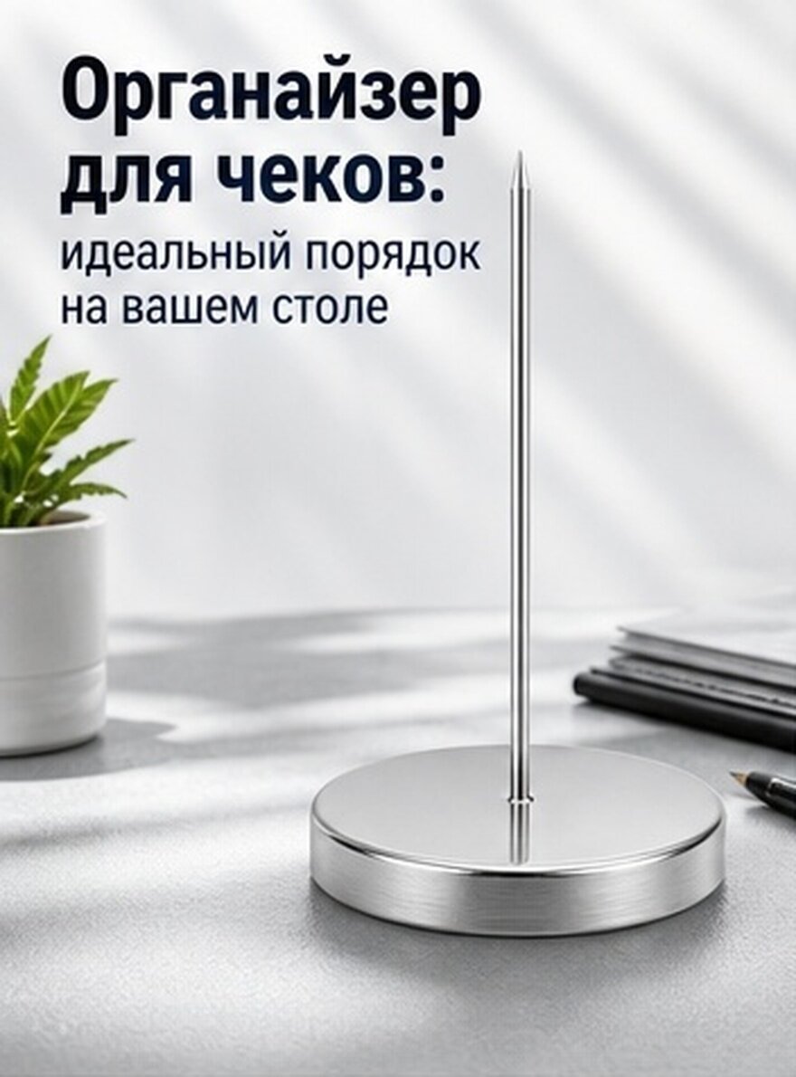 Держатель Чеков Из Нержавеющей Стали С Форкированным Дизайном Для Ресторанов И Офисов 14.00X6.80X6.80Cm