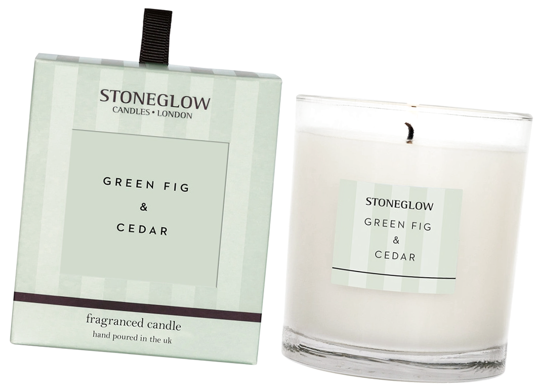 Stoneglow Green Fig and Cedar - парфюмированная свеча 180 гр / Зеленый Инжир и Кедр