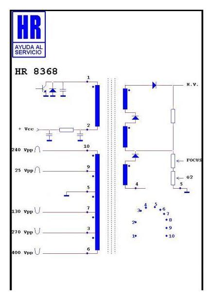 Тдкс (FBT) 1352.5048 (HR8368) Строчный трансформатор