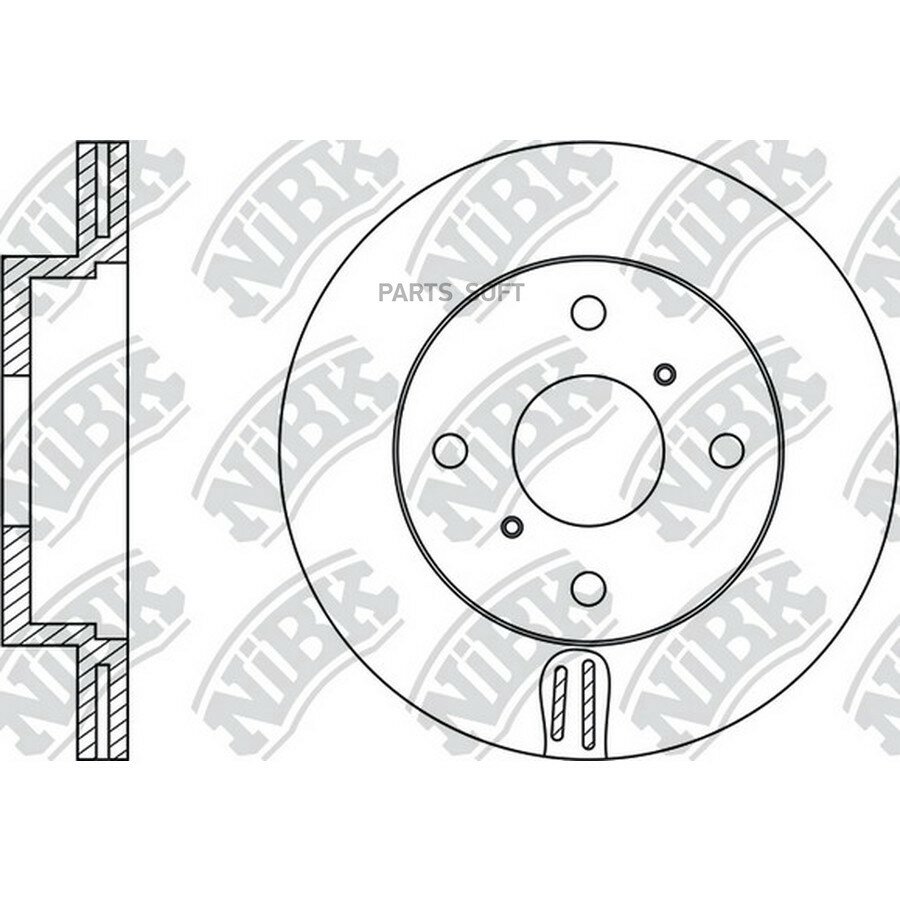 NIBK Диск тормозной SUZUKI BALENO 1.8/1.9 96-02/LIANA 1.3-1.6 01- передний RN1205 2шт