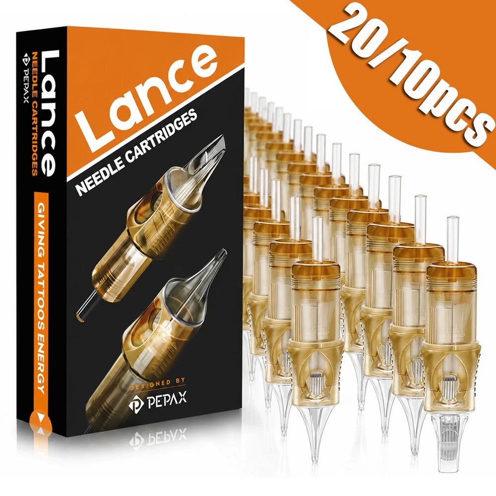 Картриджные иглы PEPAX Lance для тату-машин RL RS CM MG 0603RL, 20PCS