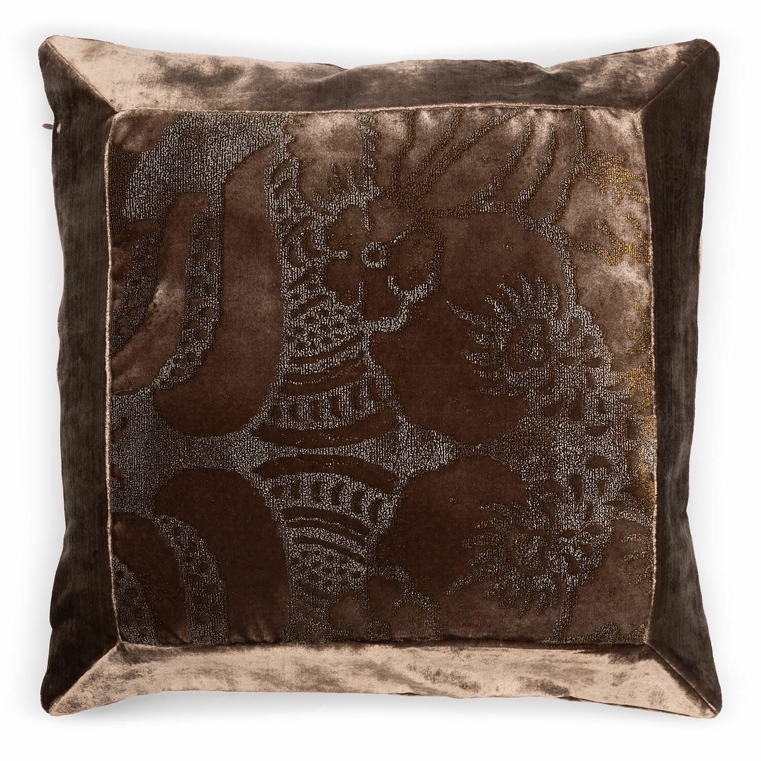 Подушка декоративная Art&Decor на молнии, 40х40, 50% вискоза, 50% шелк, ручная шелкография