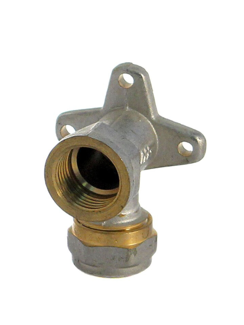 Металлопластиковый уголок с креплением Frap с цангой и гайкой 1/2", 16 мм