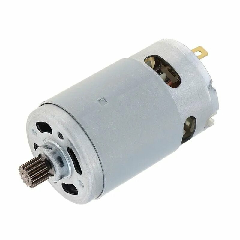 Щеточный двигатель RS550 21V, 14 зубцов, запчасть для 4/6 дюймовой беспроводной мини-пилы, мотор для цепной пилы, аксессуар для электроинструмента, серебристый металл