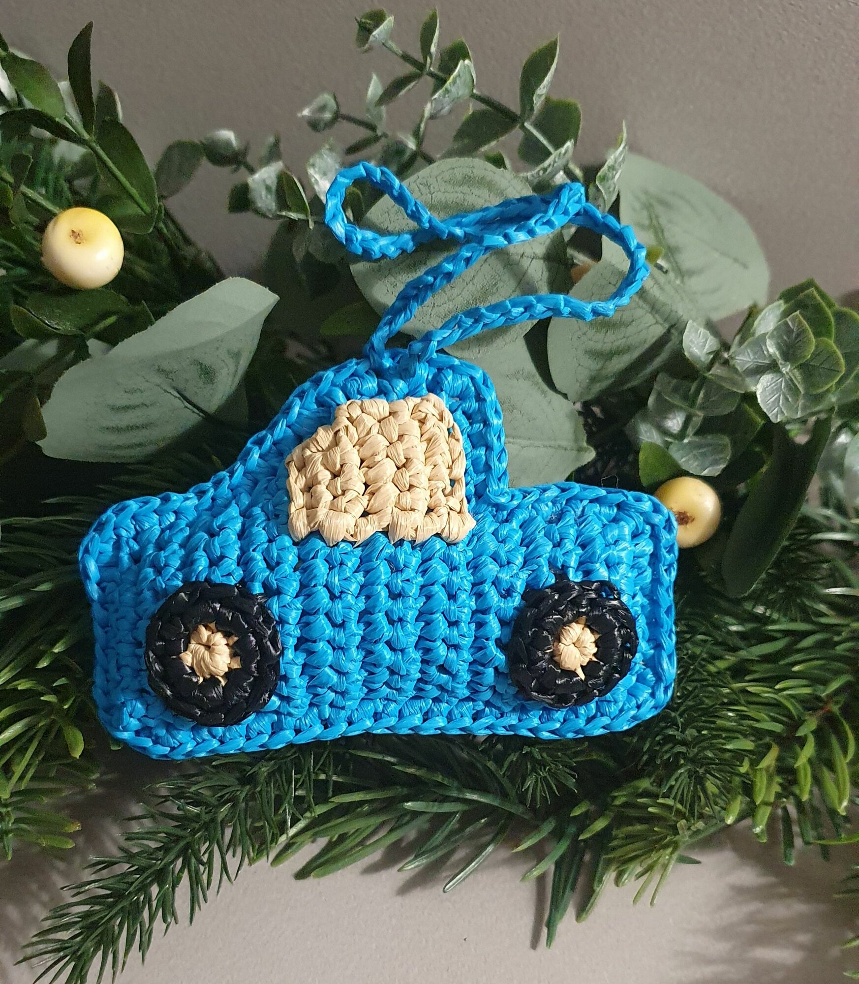 Ёлочная игрушка "Машинка". Ручная работа. Новый Год 2026