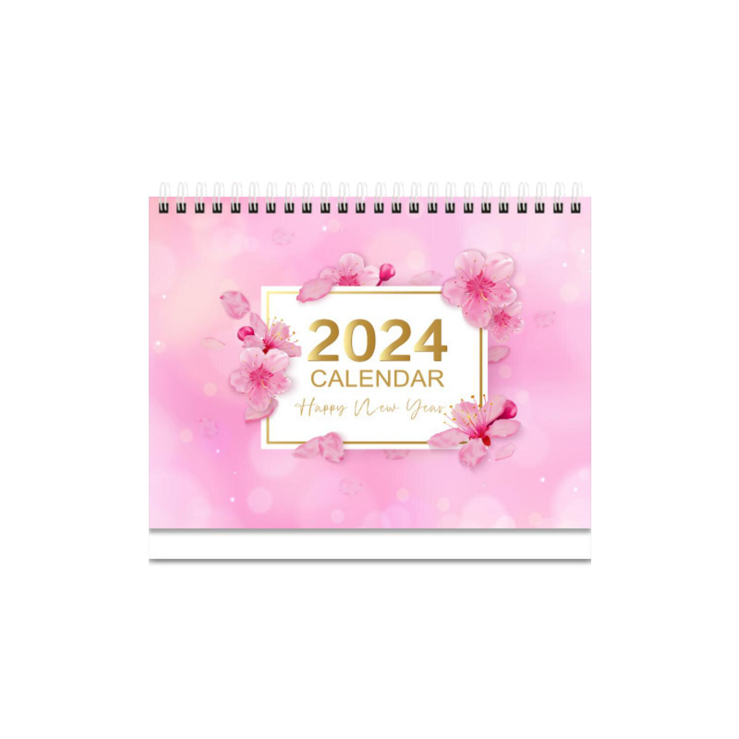 Календарь настольный для ежедневного расписания 2024, настенный календарь на спирали, календарь для записи, материал: 250 гм мелованная бумага, 500 гм черная картонка, типы: Type-A, Type-B, Type-C, Type-D, размер: 22.8 x 19 x 0.5 см, вес упаковки: 265 г,