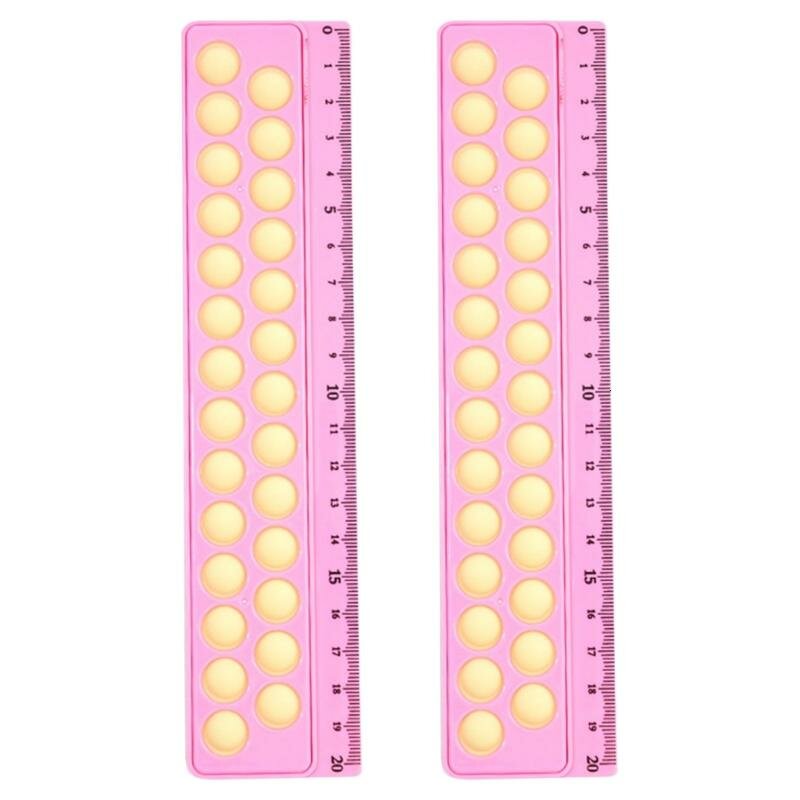 Детская линейка-игрушка для рисования, Розовый