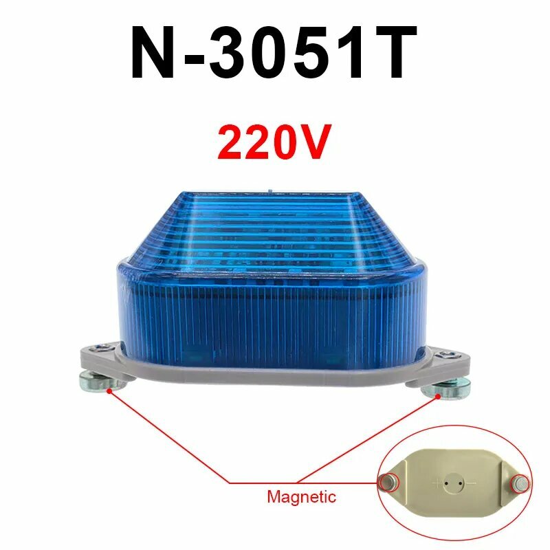 Магнитный стробоскопический сигнал CNMAWAY TB40 N-3051T 12/24/220В Синий, Blue-220V-Magnetic