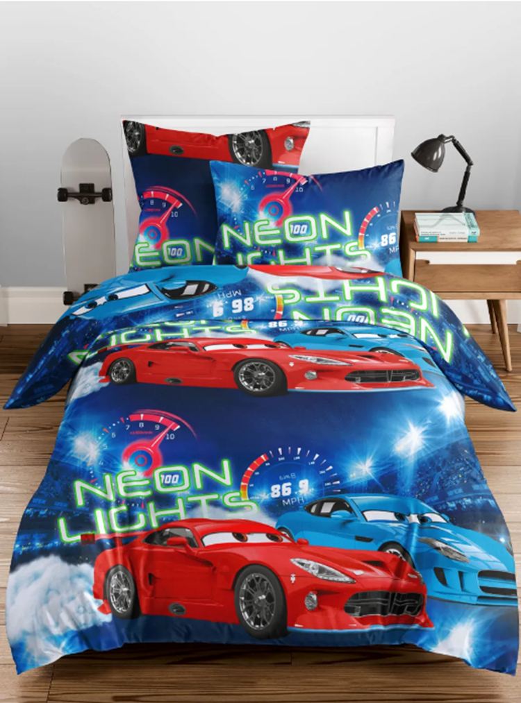 Постельное белье "Василёк" Тинейджер 10577/2 Тачки размер 1,5 спальный для детей и подростков