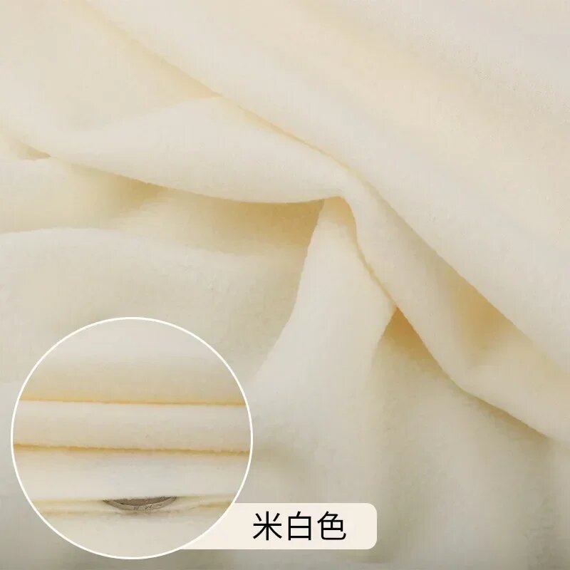 Коралловая утолщённая флисовая ткань 160 см Milky white