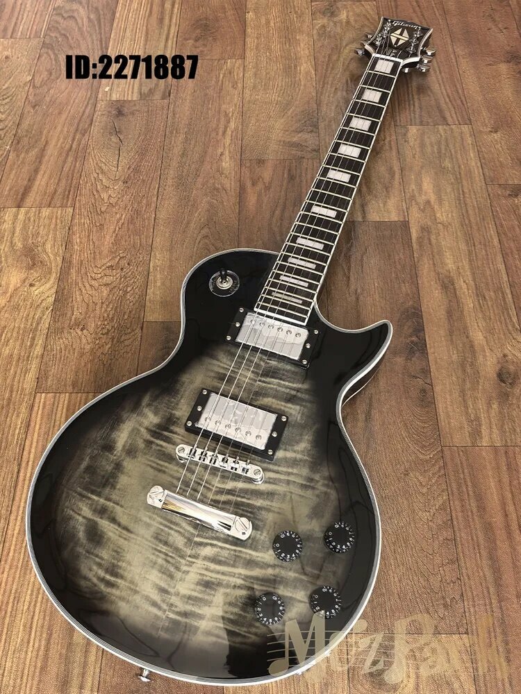 GIBSO Электрогитара Les Paul Custom 6-струнная, корпус Махагони 39"