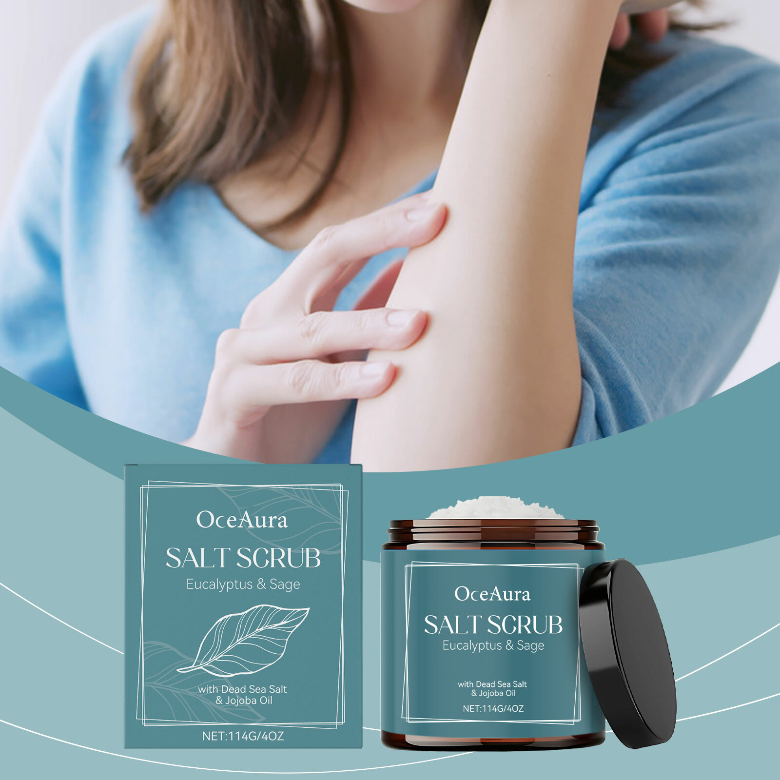 Скраб для тела с морской солью Легкая текстура Легко смывается Гладкая кожа тела Ежедневный скраб