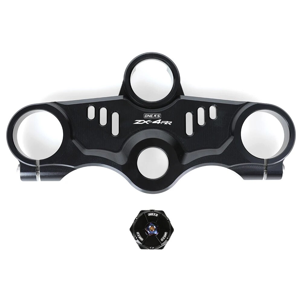 Высококачественная передняя вилка мотоцикла, верхний верхний мост для Kawasaki ZX4R ZX4RR 2023, модифицированные аксессуары из алюминиевого сплава, детали Черный, Black ZX4RR