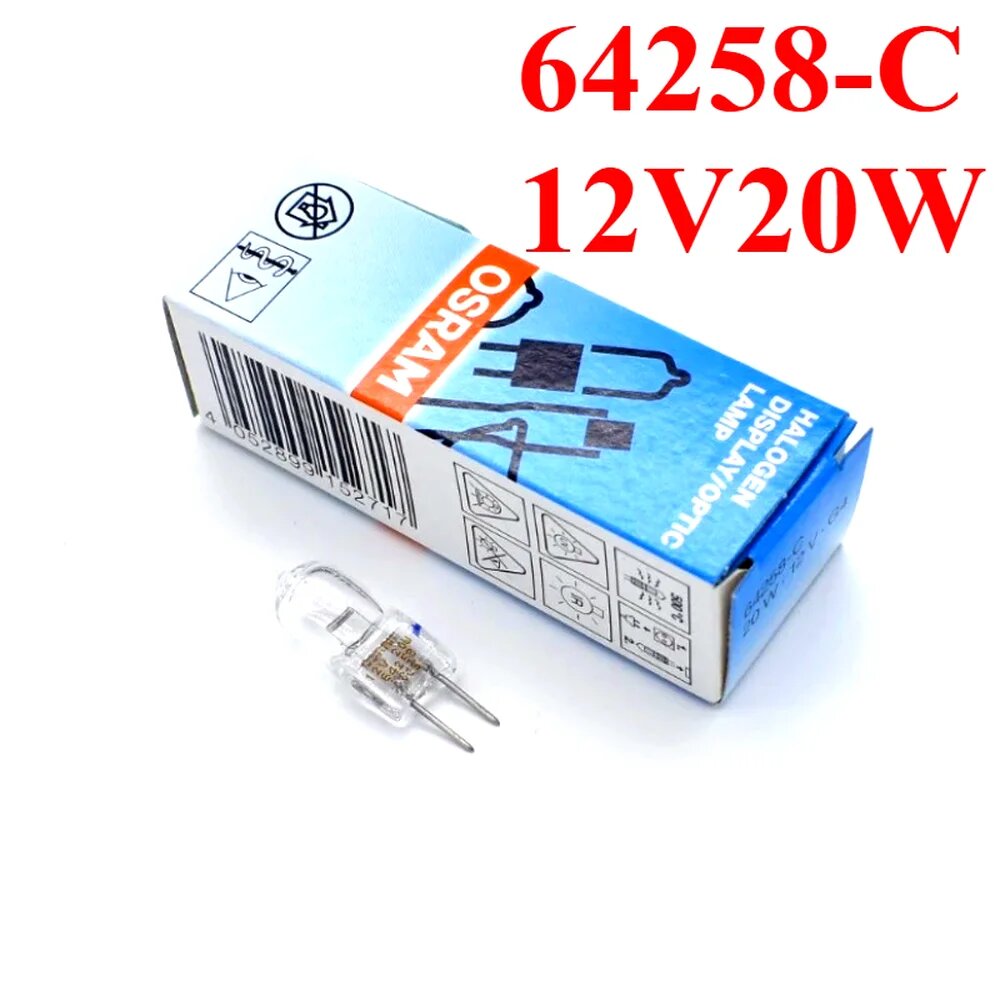 Новая оригинальная галогенная вольфрамовая лампа OSRAM 64258-C 12 В 20 Вт 2000 часов с УФ-биохимическим анализатором
