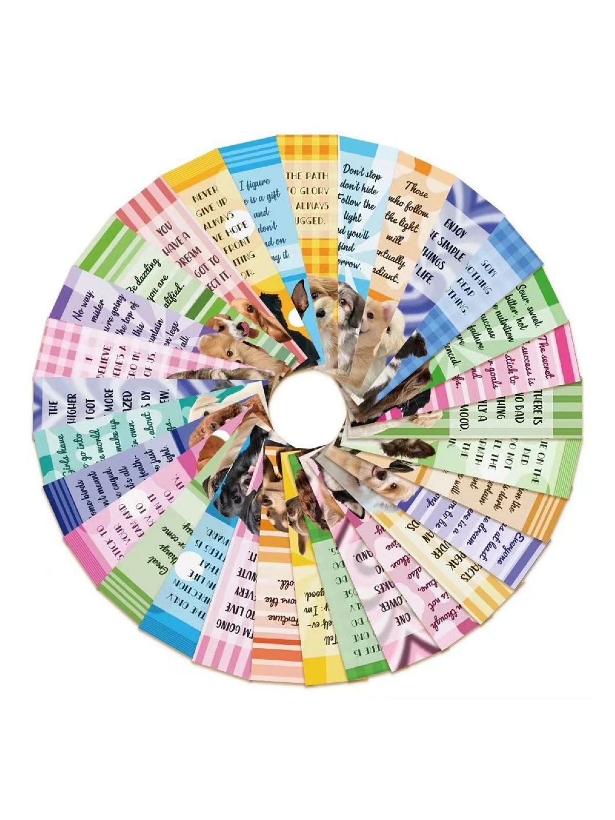 30 листов / набор творческих маркеров для страниц с вдохновляющими закладками на английском языке для собак