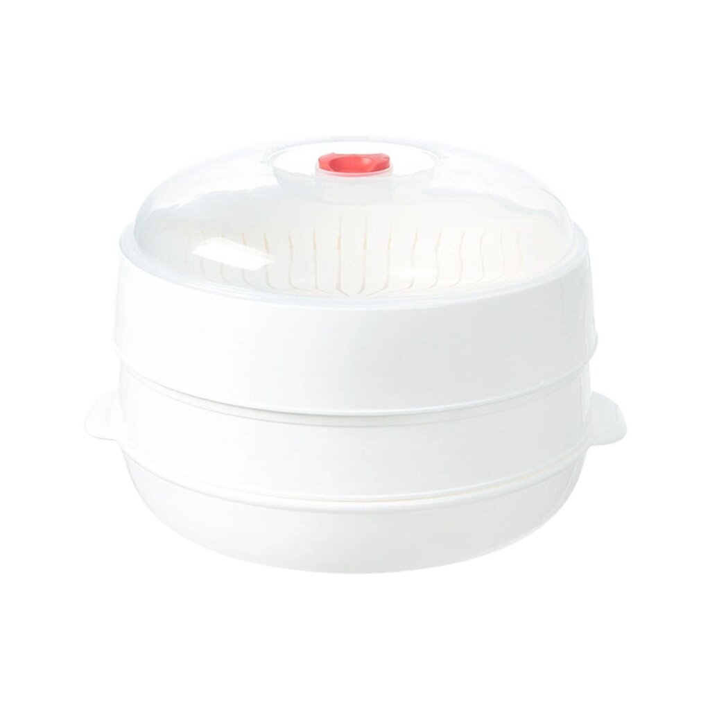 Безопасная для микроволновой печи пароварка С широкой эргономичной ручкой, прозрачной крышкой и отводом пара для эффективного нагрева материалов, многослойная конструкция