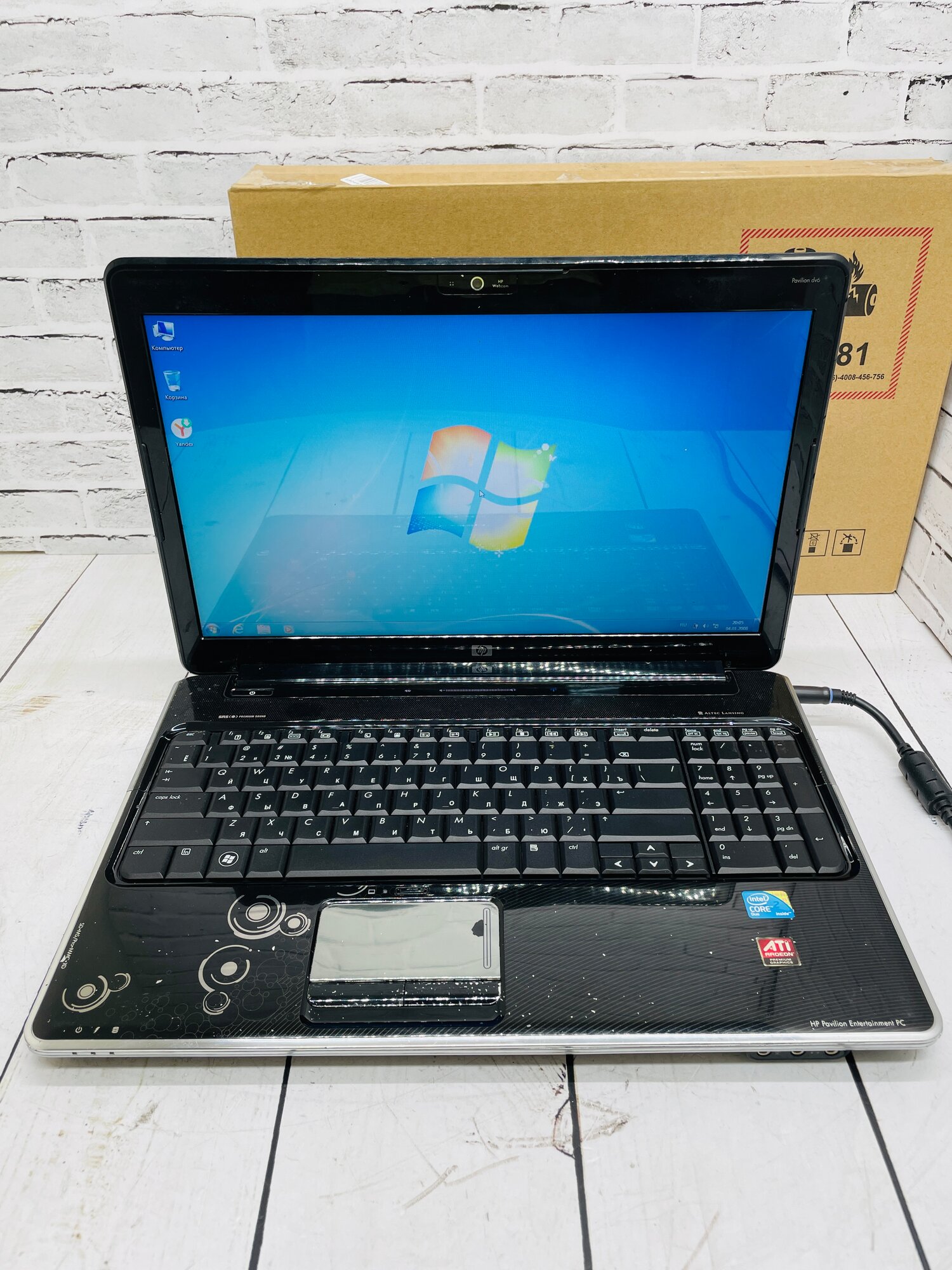 Игровой ноутбук 15,4, HP dv6-1323er, Intel Pentium T6600, 2 Gb DDR3, 160 Gb HDD, ATI Radeon HD 4500