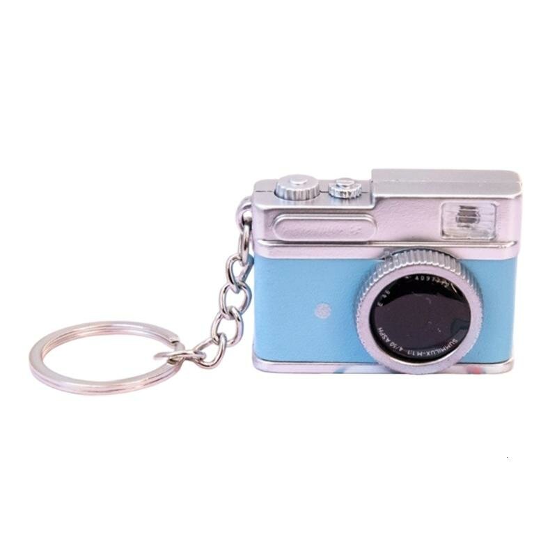 Светодиодный мини-камера-брелок с подсветкой и звуком, Небесно-голубой