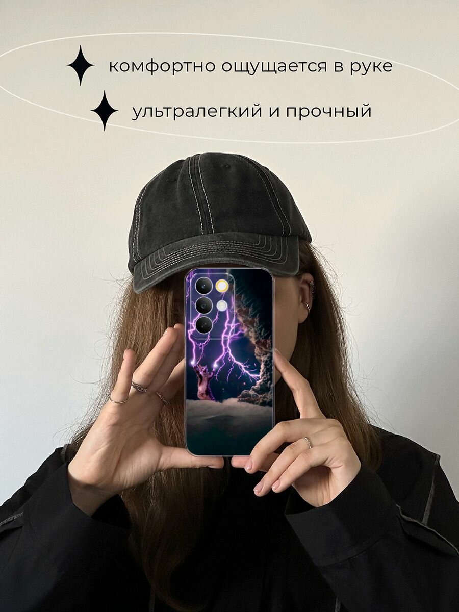 Чехол на Realme C85 / Реалми C85 с принтом Кот призыватель погоды — фото 1