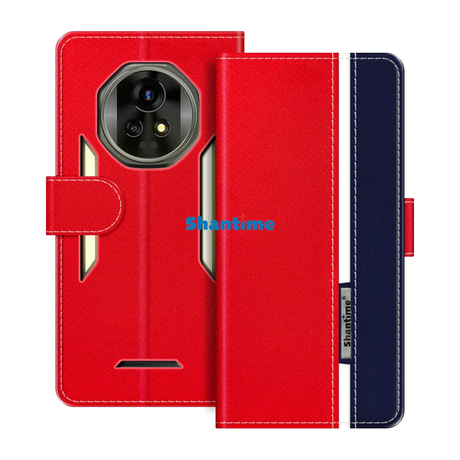 Совместим с Blackview Xplore 2, защитный чехол для спутников, кошелек для книги, чехол для мобильного телефона, складной чехол-подставка, чехол для мобильного телефона Красный, Red