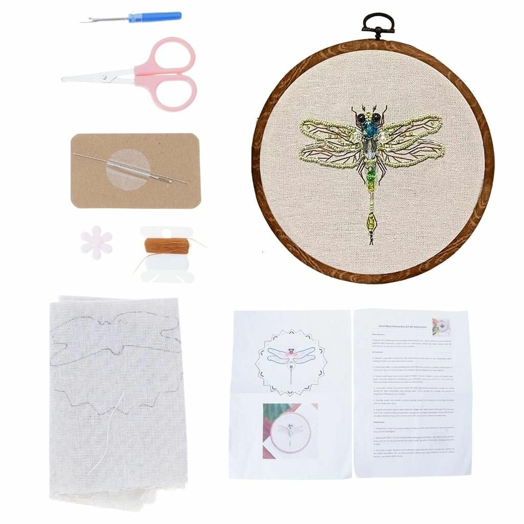 Набор для вышивания бисером серии "Насекомые"-Стрекоза