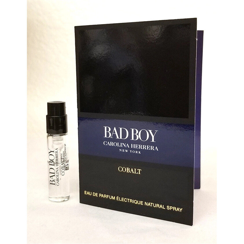 Парфюмерная вода Carolina Herrera Bad Boy Cobalt миниатюра 1.5 мл / Пробник духов Каролина Херрера Бэд Бой Кобальт