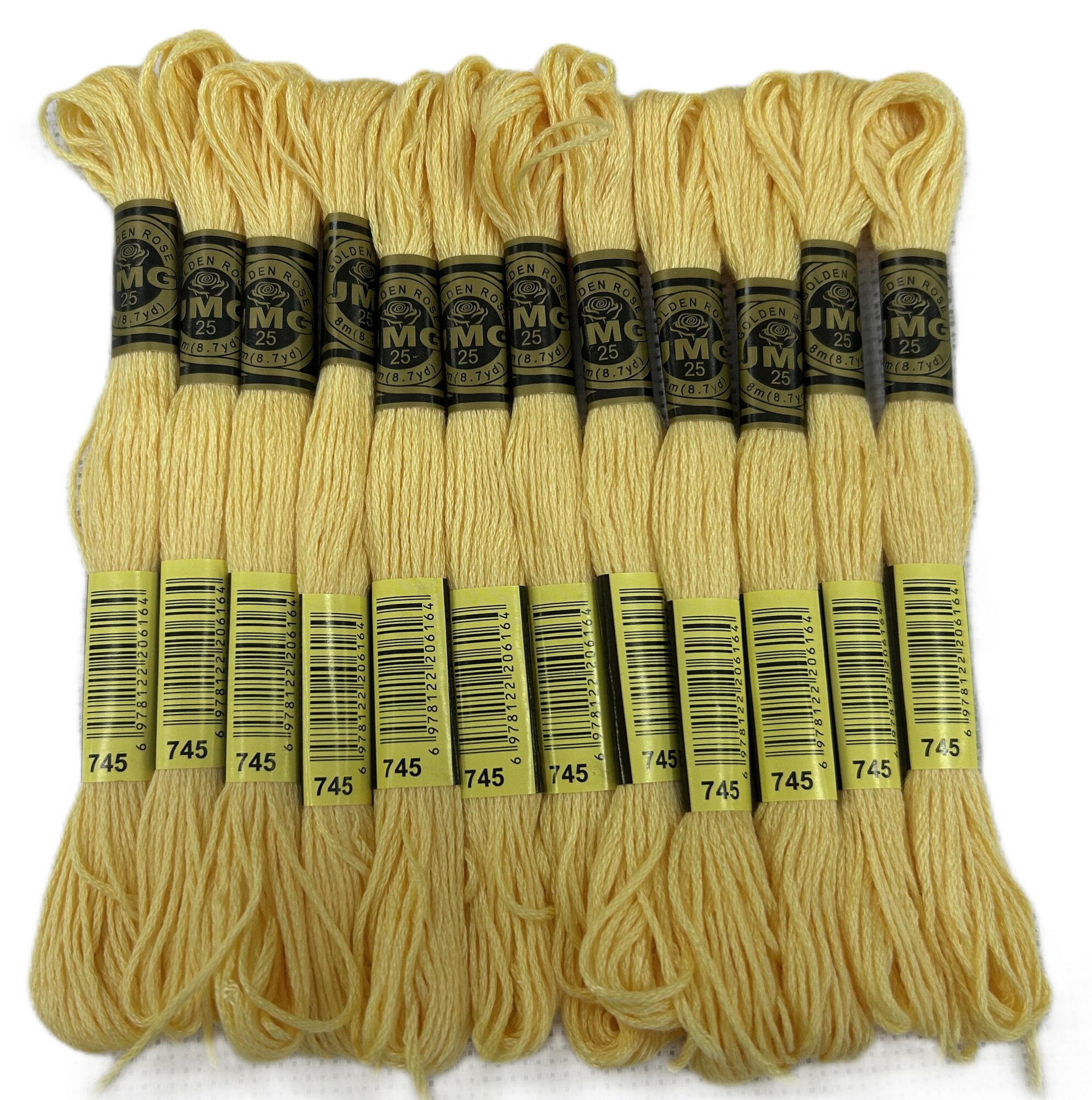 Нитки для вышивания JMC мулине (150-3866) 100% полиэфир 12 штук x 8 м