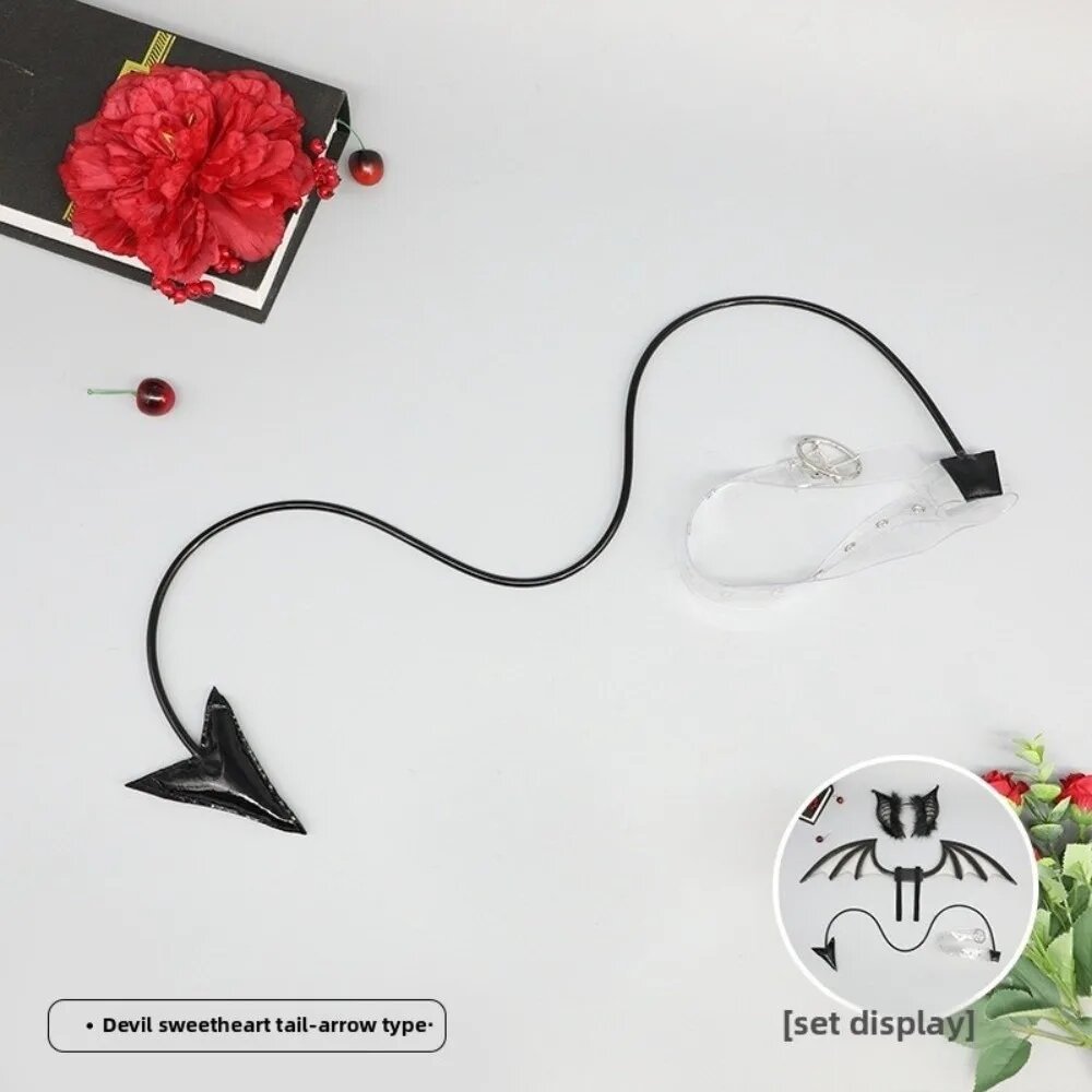 Черный регулируемый хвост демона и летучей мыши C