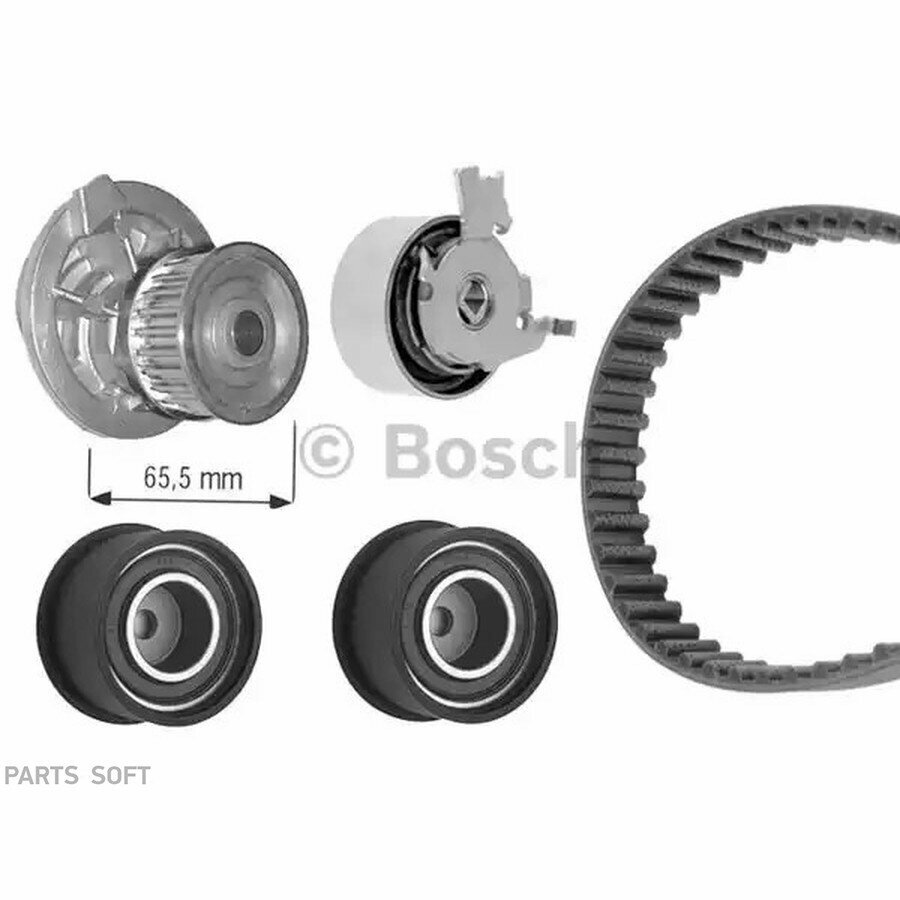 Комплект ремня ГРМ с помпой от официального дистрибьютора, BOSCH, артикул 1987948885