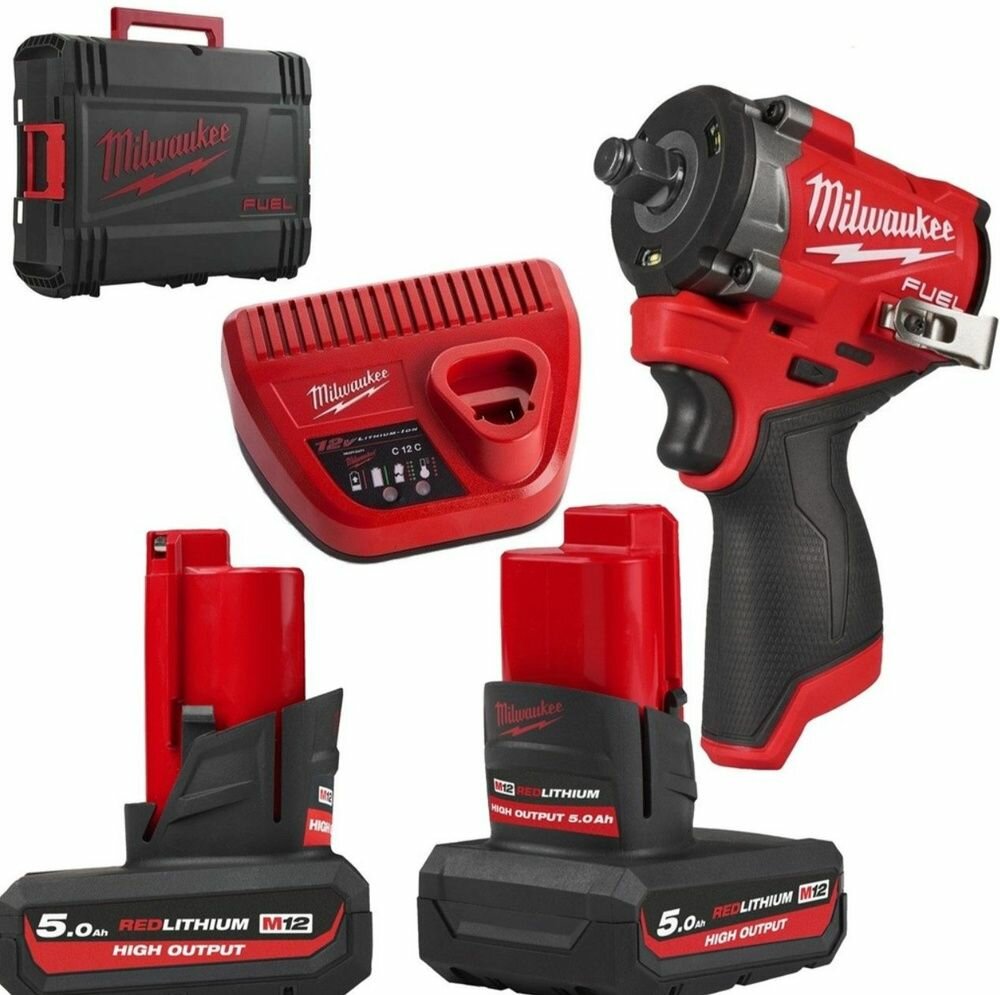 Аккумуляторный безщеточный гайковерт Milwaukee M12 FCIWF12G3-502X 4933493455