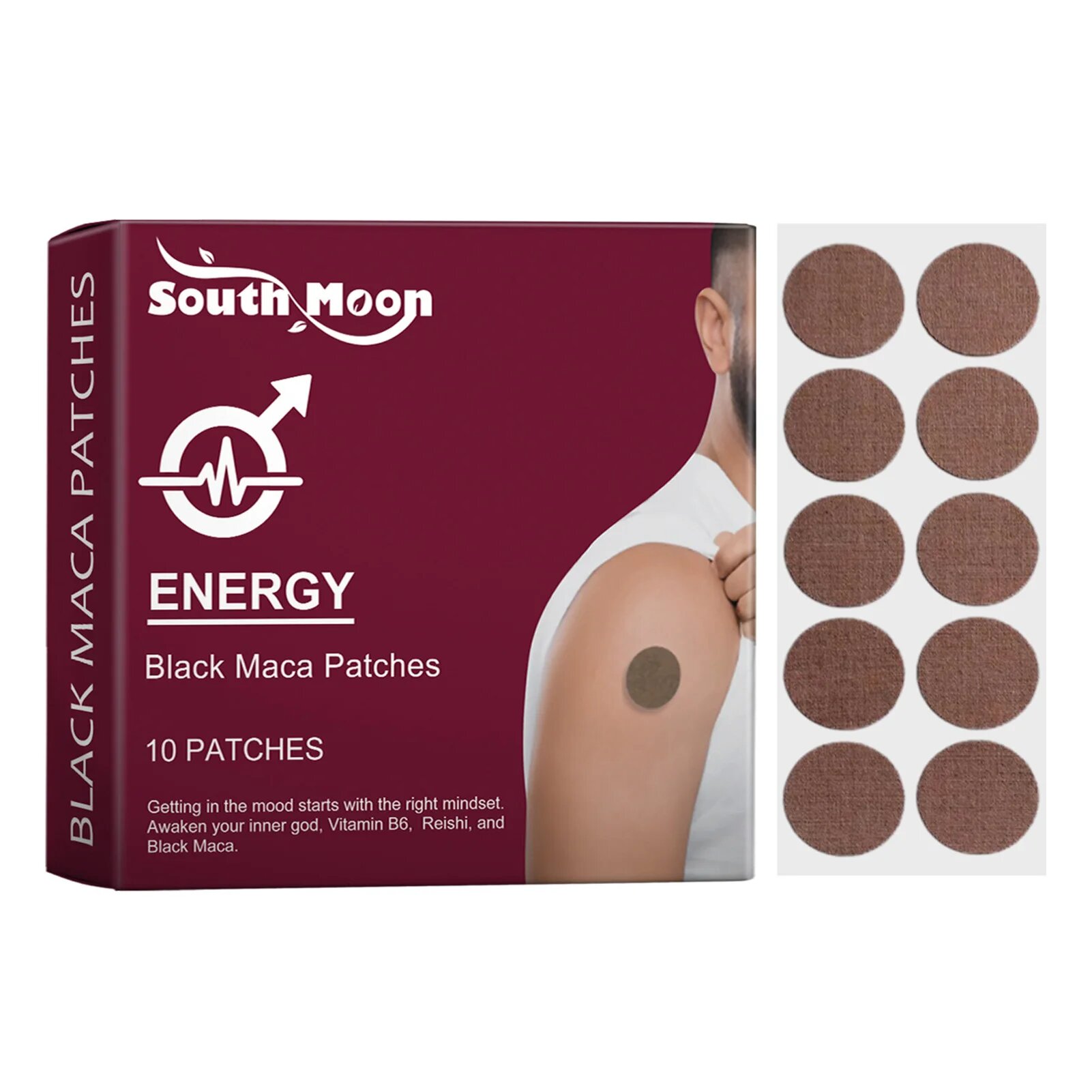 South Moon Energy Black Maca Patches, 10 шт.