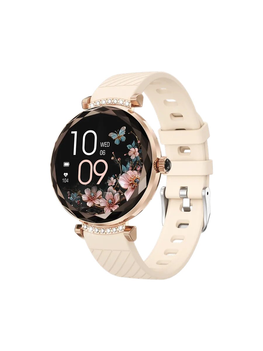 JOMAPHAN HNX7, розовое золото, силиконовый ремешок