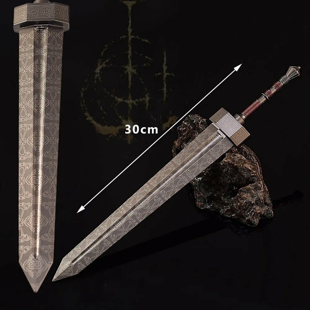 Периферийное кольцо Elder из дамасской стали с узором гигантского меча, модель 30 см