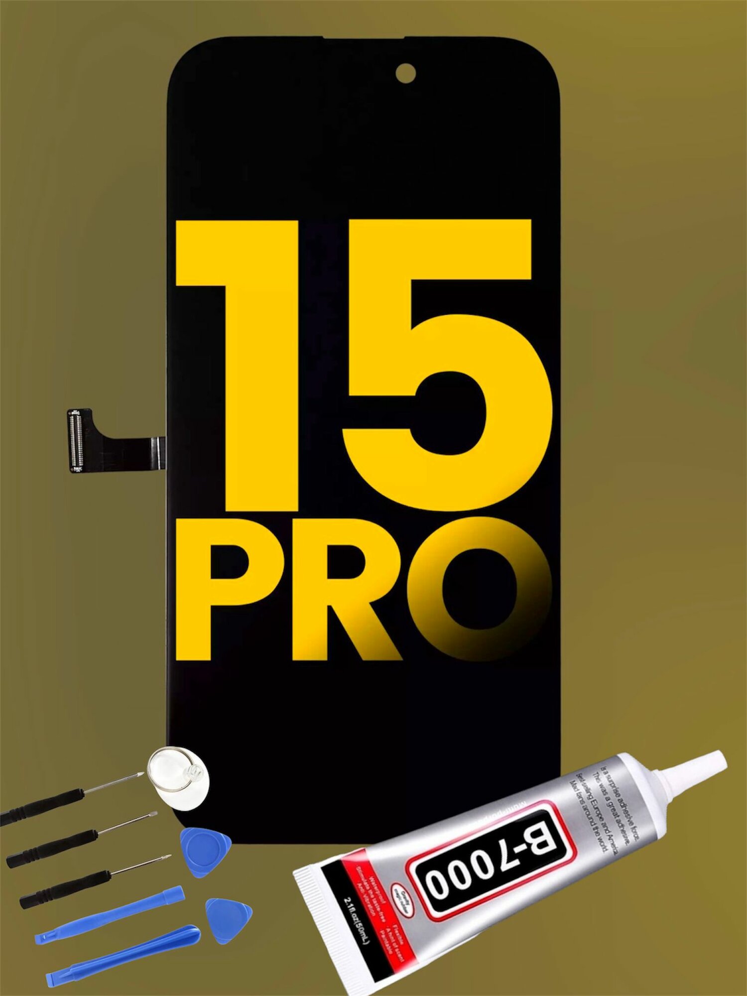 Дисплей для iPhone 15 Pro с тачскрином + клей