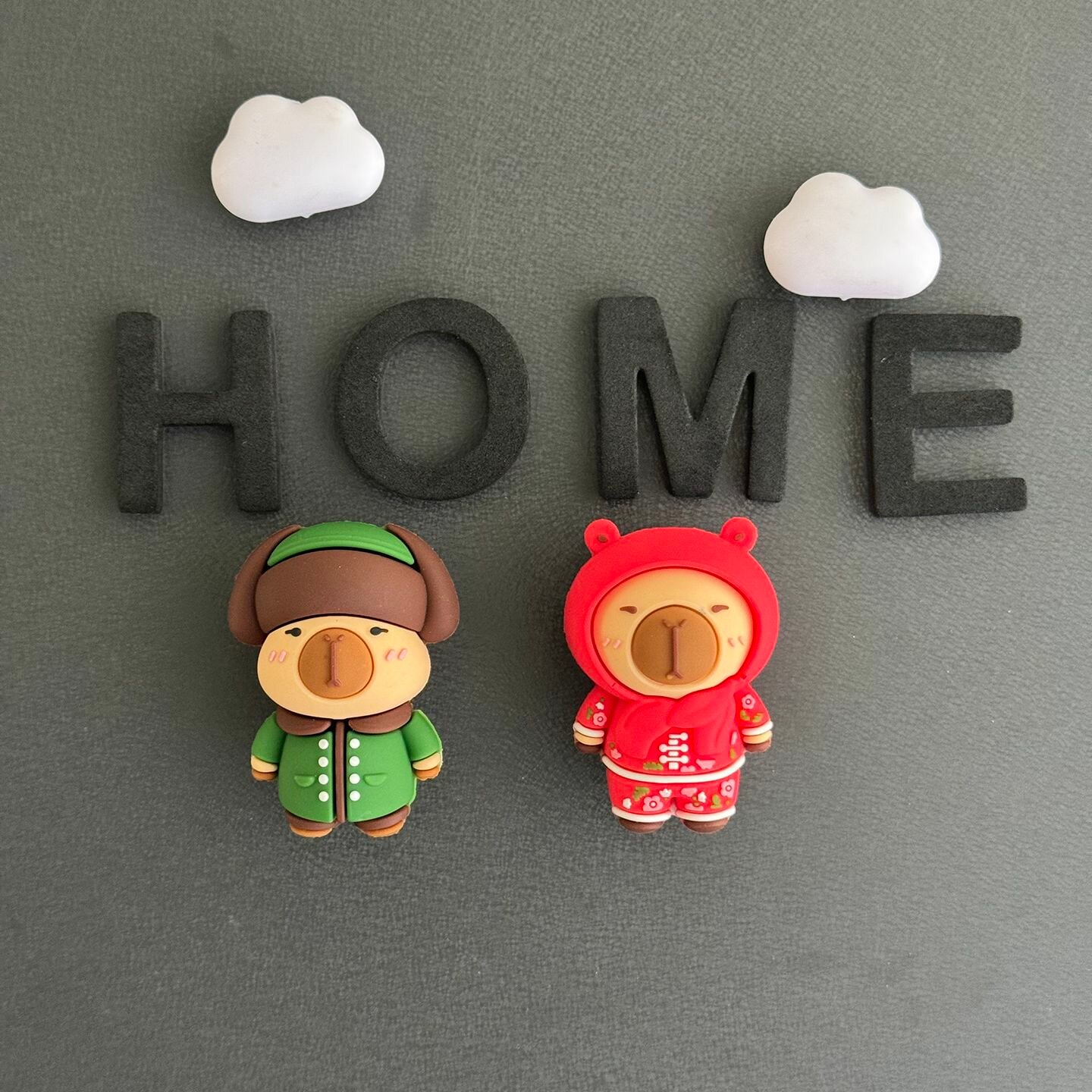 Новый креативный магнит на холодильник с мультяшным капибарой, 3D мягкий резиновый аниме магнит для персонализированного перфорированного панно