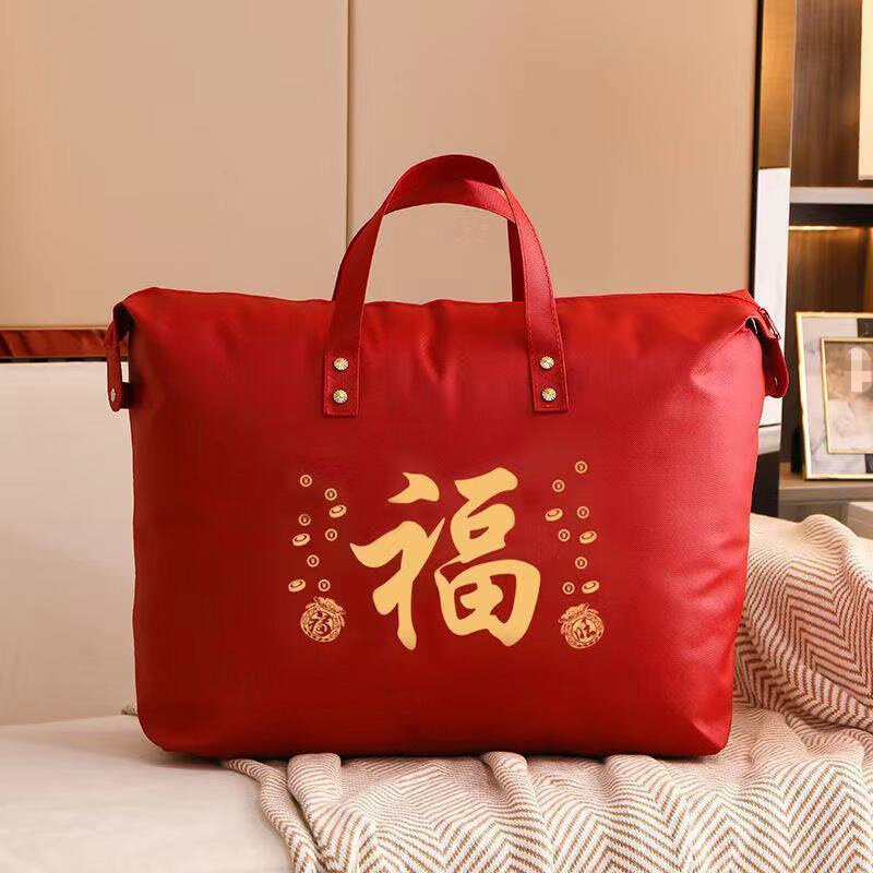 Сумка для хранения одеял на свадьбу, свадебный сундук, красное зимнее одеяло, большая вместимость, складная, водонепроницаемая