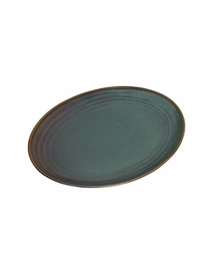 Блюдо овальное сервировочное Corone Terra, фарфор, 33x25,5 см