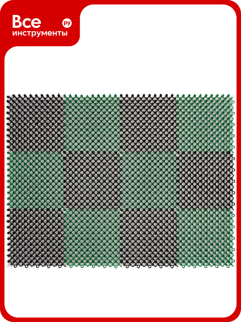 Коврик VORTEX травка 42х56 см, черно-зеленый 23001