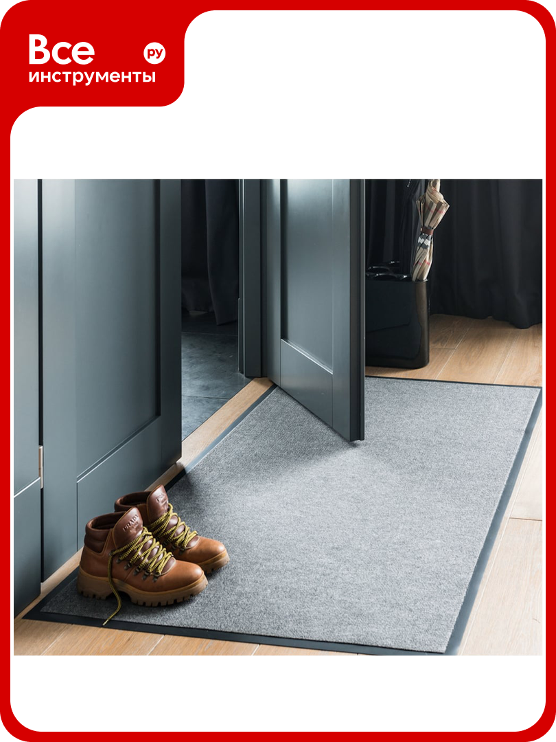 Придверный коврик Велий Венера серый 90х150 В30И0915