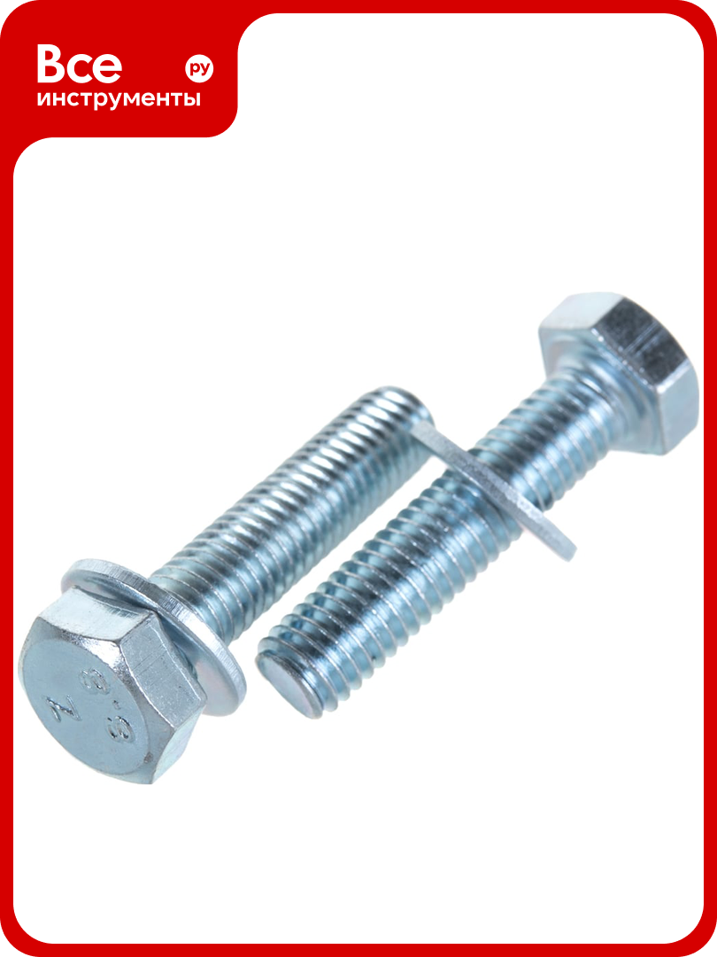 Пакет болт с гайкой и шайбой Метизный двор цинк м8х35мм 6 шт. 4607173901774