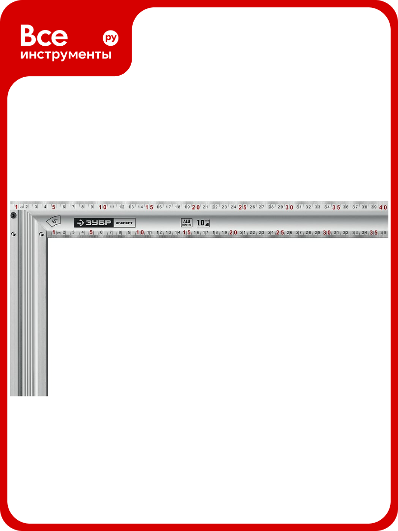 Жесткий столярный угольник ЗУБР 400 мм 34392-40