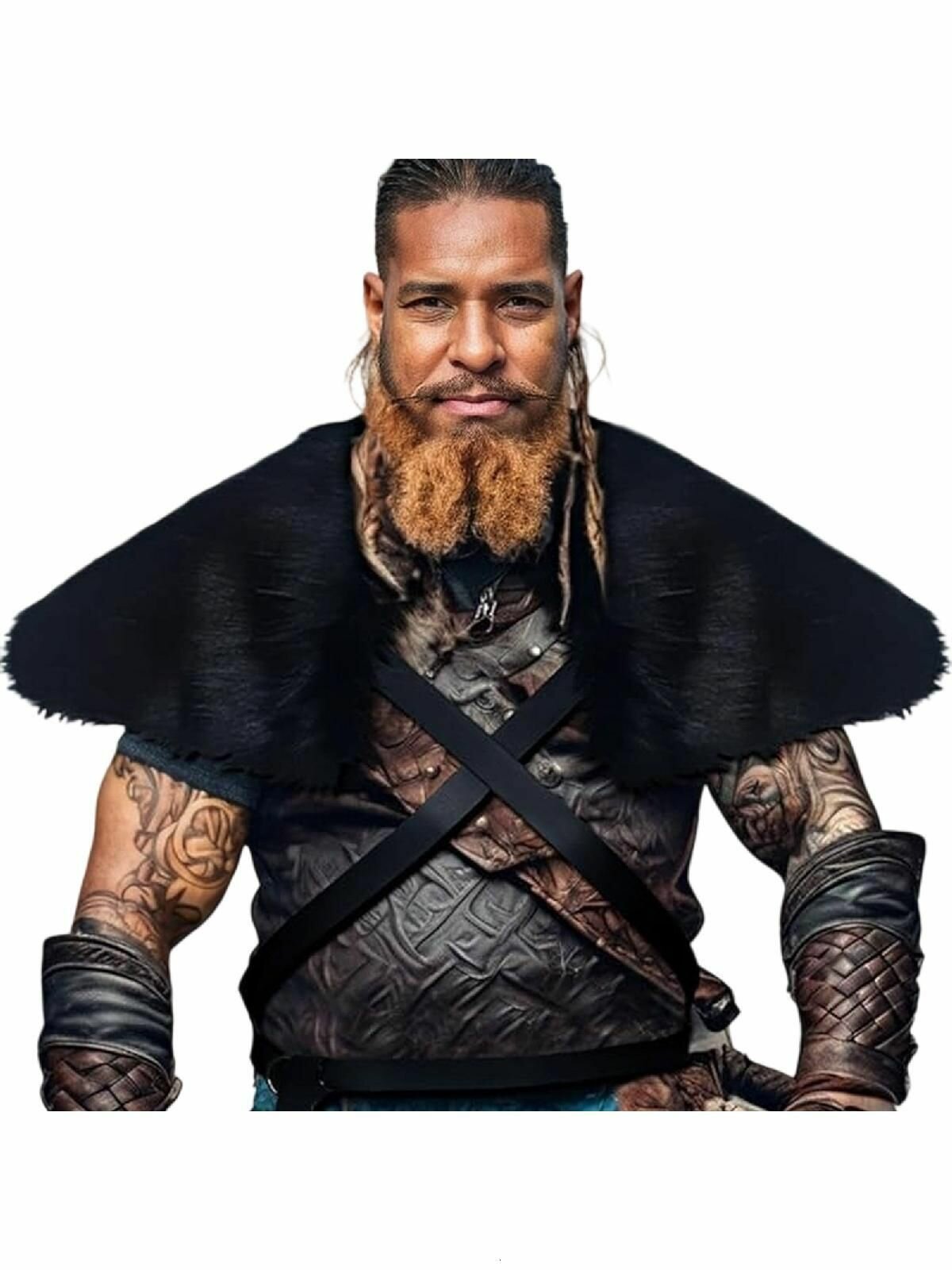 Меховой воротник викинга, Черный