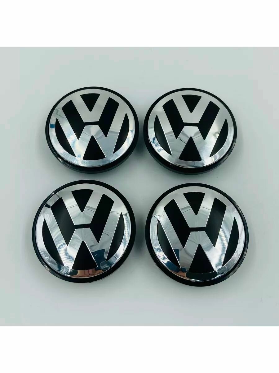 Колпачки на литые диски с эмблемой Volkswagen 69 мм 4 шт